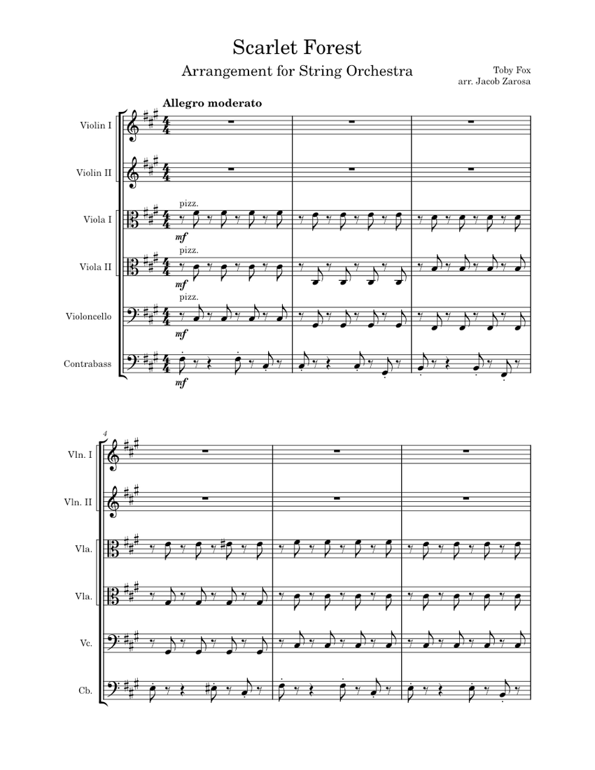 Scarlet Forest (Deltarune) – Toby Fox Scarlet Forest for String ...