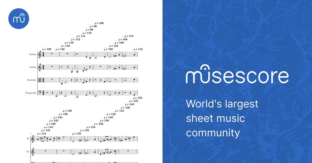 Graphs and integer compositions for quartet, 0.85 - 2 Sheet music for ...