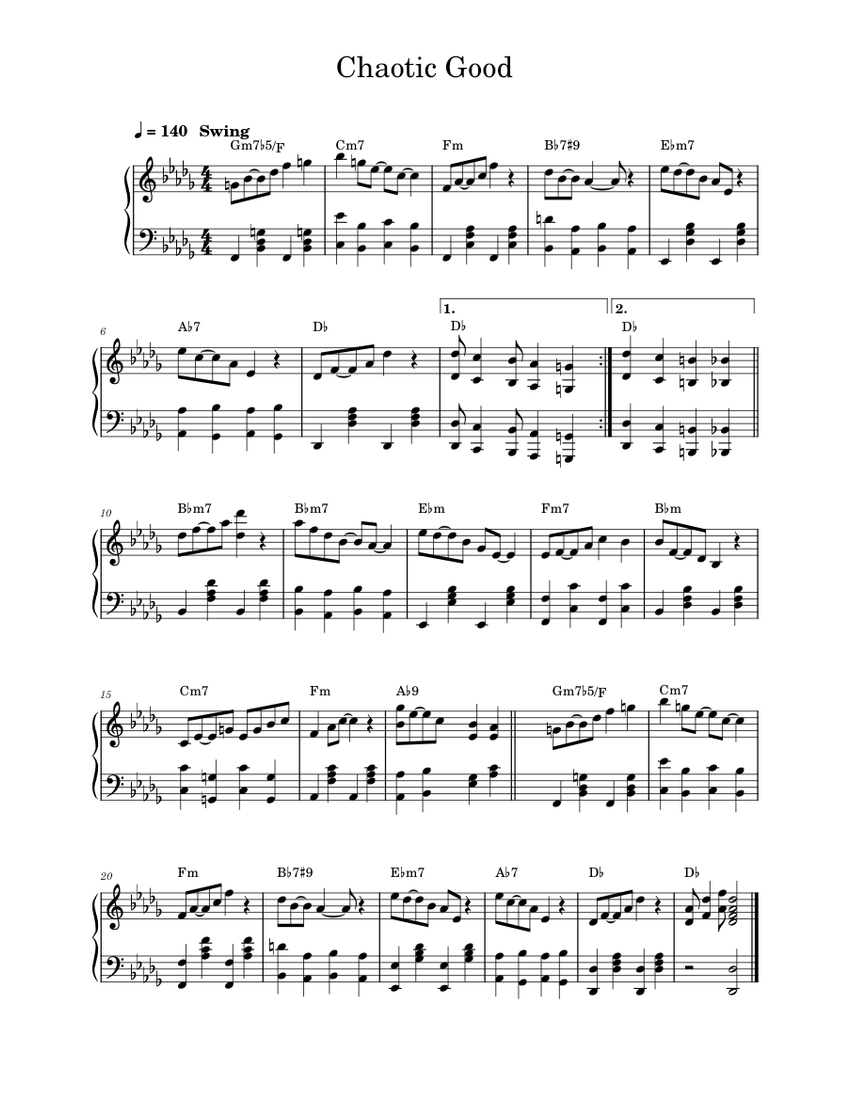 Chaotic Good Sheet music for Piano (Solo) | Musescore.com