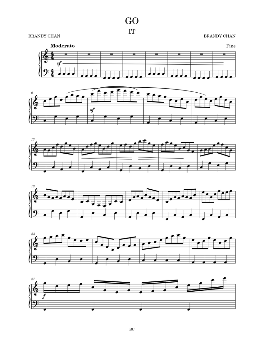 GO Sheet music for Piano (Solo) Easy | Musescore.com