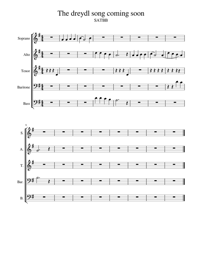 The dreydl song coming soon Sheet music for Bass guitar (Solo ...