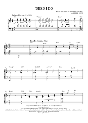 Play Official version of 'Deed I Do Sheet Music by Diana Krall, Walter ...