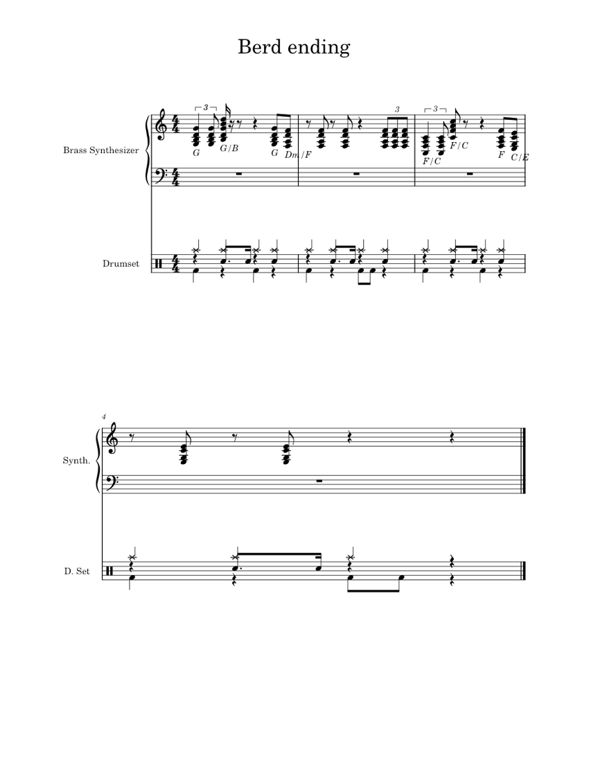 Berd duel ending 1 – Berd Berd duel ending 1 – Berd Sheet music for ...