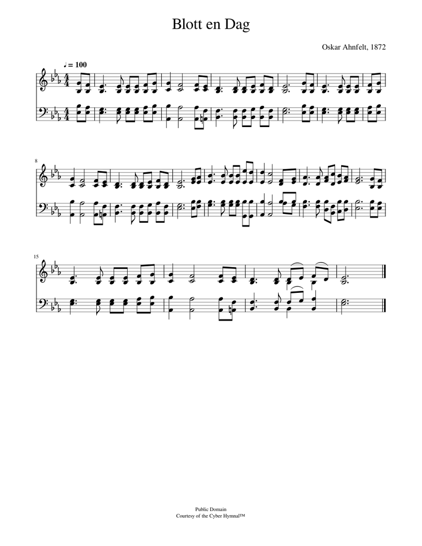 Count it joy - Oskar Ahnfelt Sheet music for Piano (Piano Duo) | Musescore.com