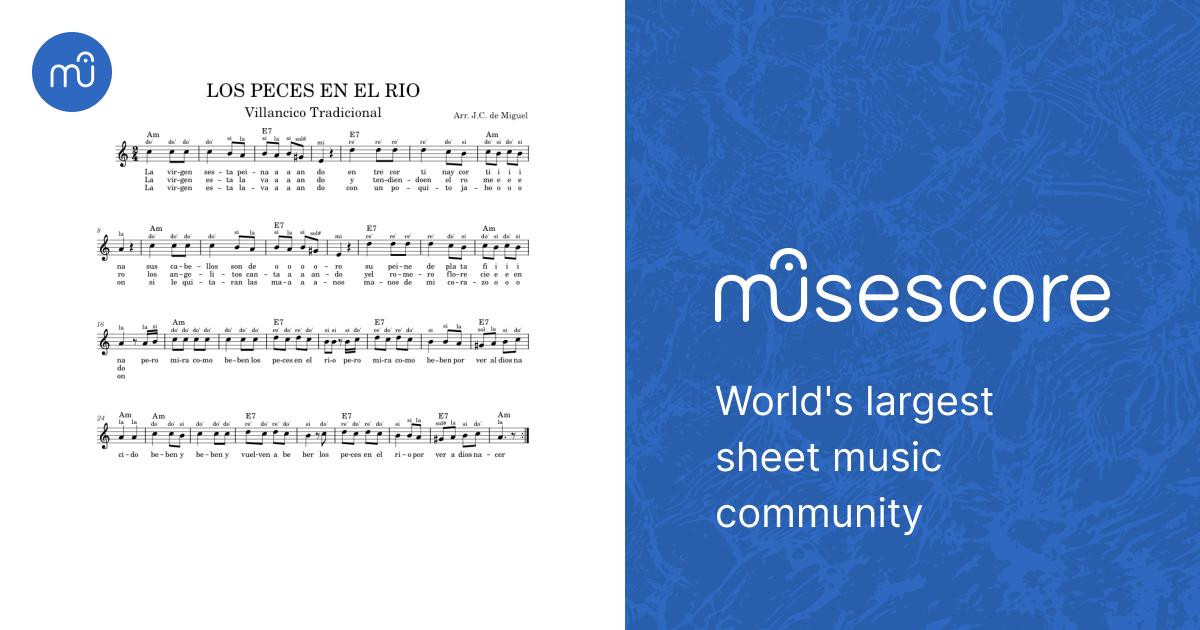 LOS PECES EN EL RIO Sheet music for Piano (Solo) Easy | Musescore.com