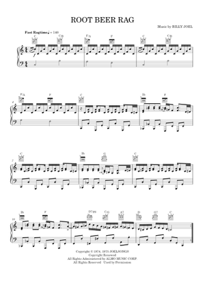 Root beer rag – Billy Joel Sheet Music for Piano (Solo) | MuseScore.com