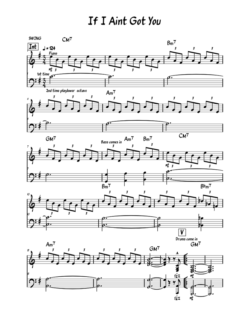 If I Ain't Got You – Alicia Keys If I Aint Got You CORR Sheet music for ...