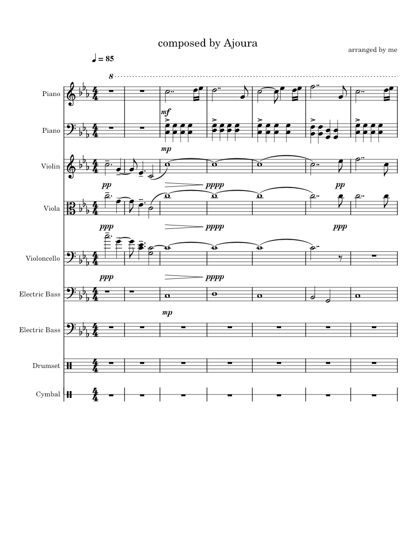 SCP Foundation Main Theme by Ajoura Sheet Music for Piano, Crash ...