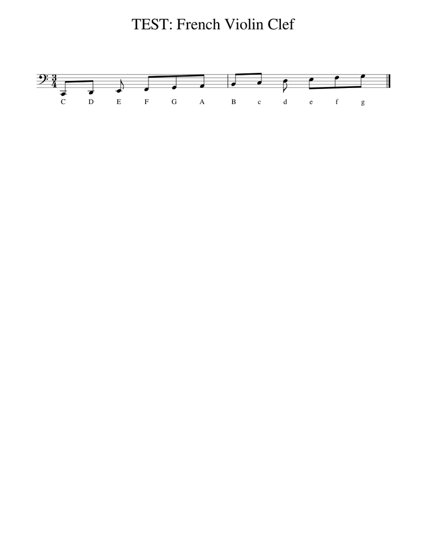 french violin clef