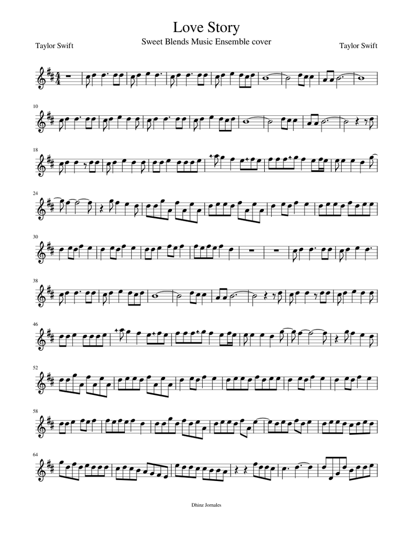 Love Story - Taylor Swift Sheet Music for Piano (Solo) | MuseScore.com
