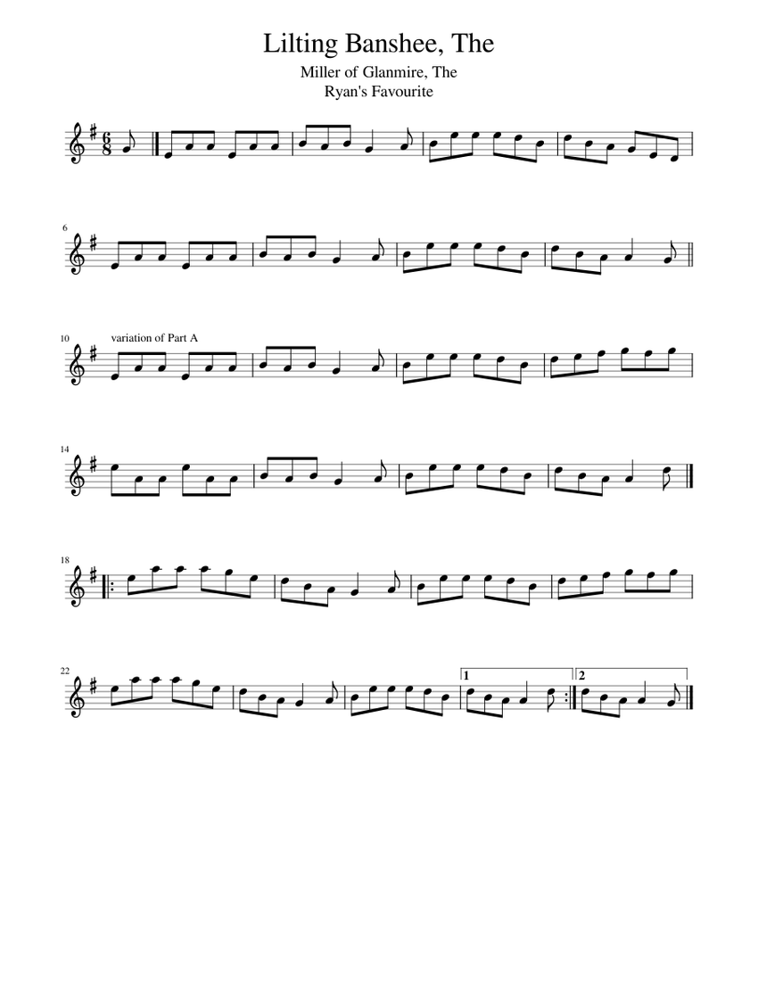 The Lilting Banshee Sheet music for Piano (Solo) | Musescore.com