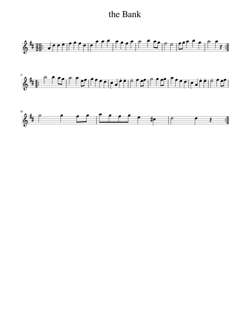 the Bank Sheet music for Piano (Solo) Easy | Musescore.com