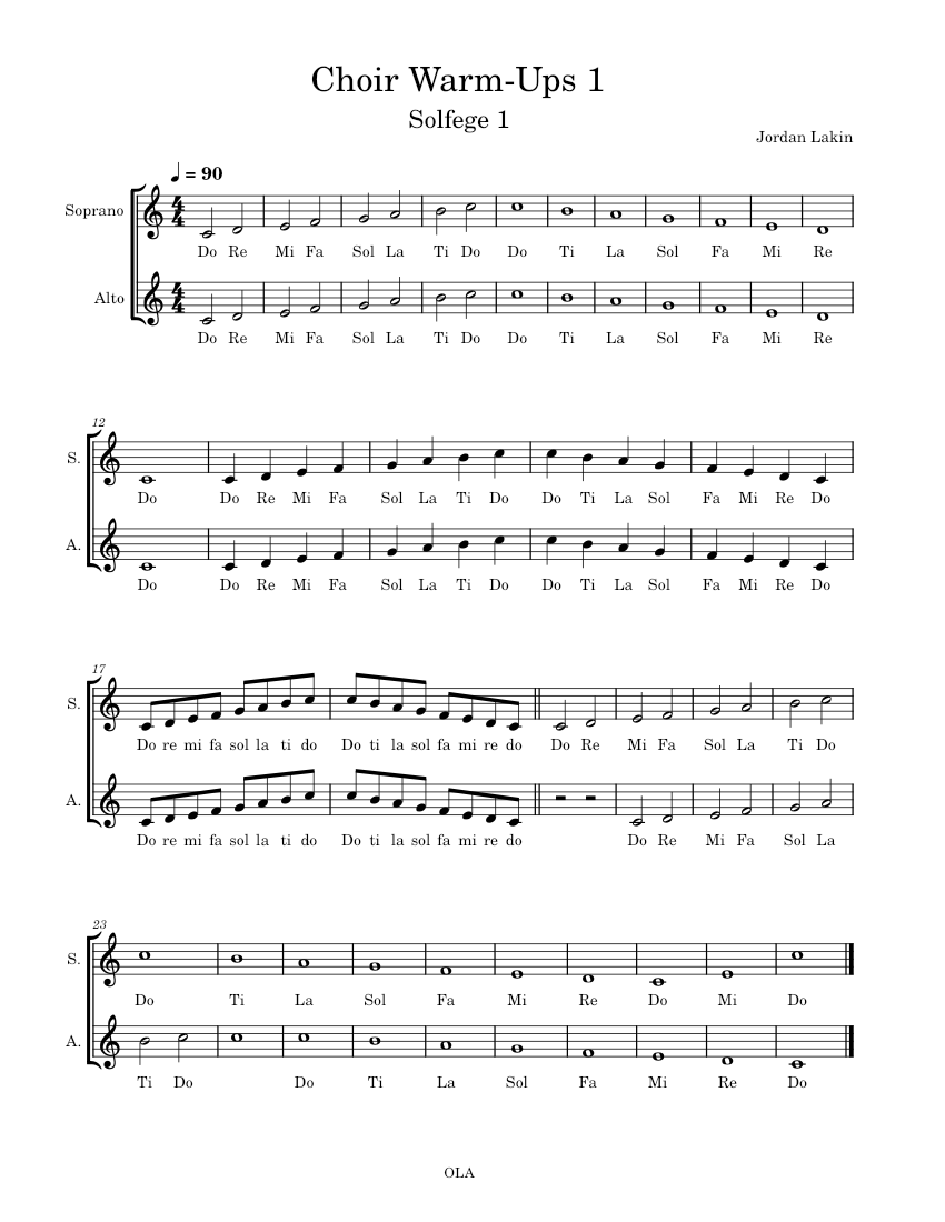Choir_Warm-Ups_1 Sheet music for Soprano, Alto (Choral) | Musescore.com
