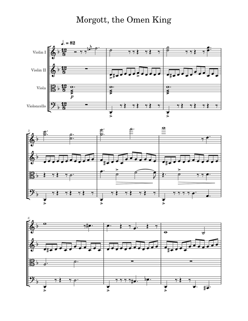 Morgott, the Omen King – Tsukasa Saitoh Morgott, the Omen King Sheet ...