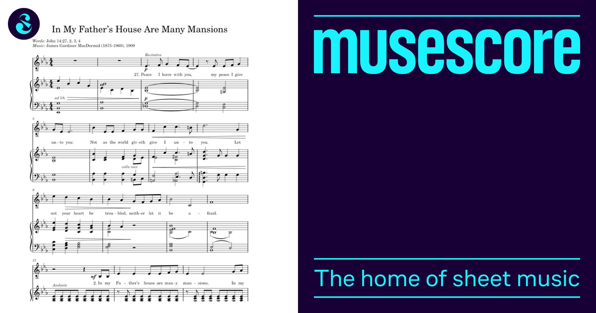 In My Father's House Are Many Mansions – James Gardiner MacDermid (Solo ...