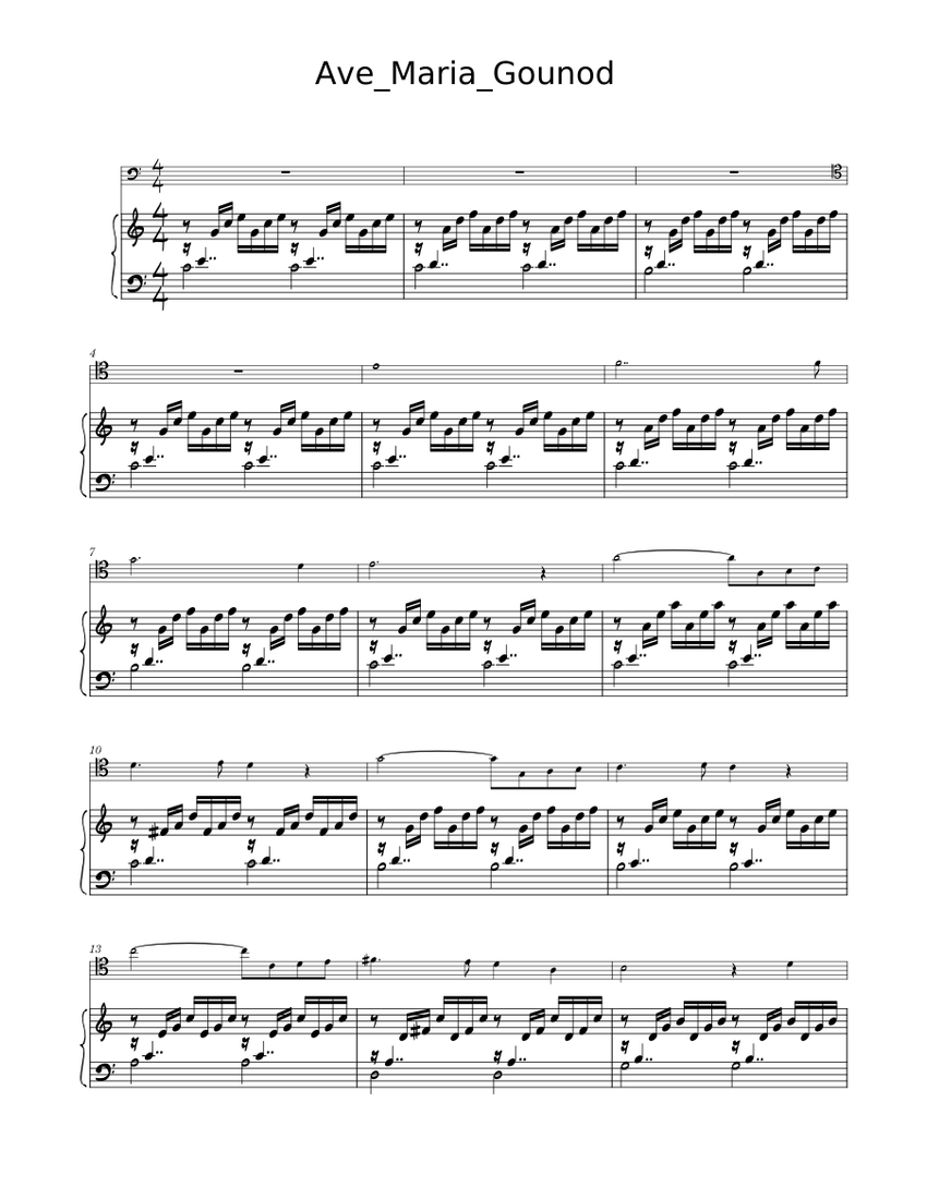 Ave Maria - Gounod/Bach - CG 89a – Charles Gounod Ave Maria - Gounod ...