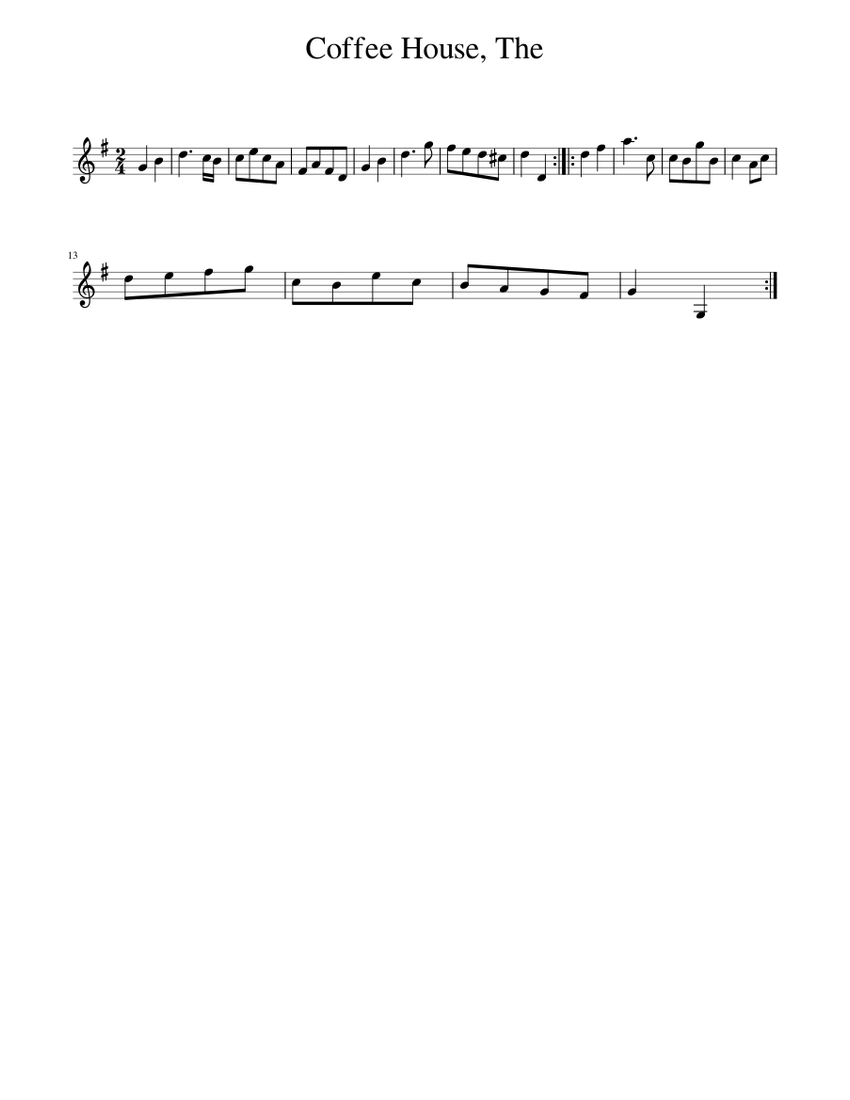 The Coffee House Sheet music for Piano (Solo) | Musescore.com