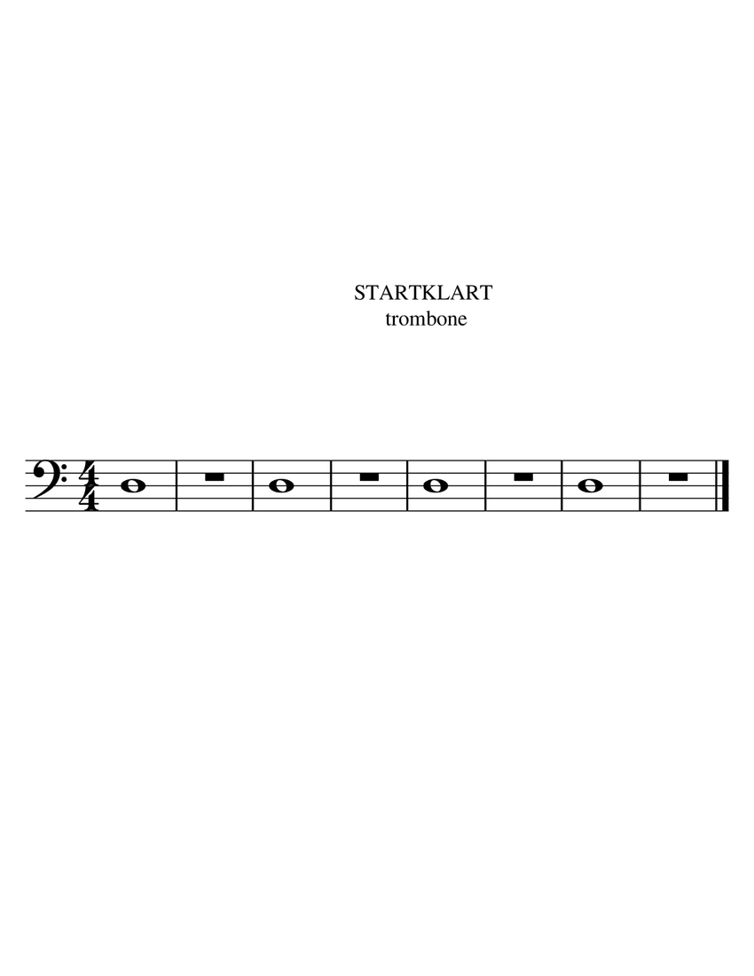 STARTKLART trombone Sheet music for Trombone (Solo) | Musescore.com