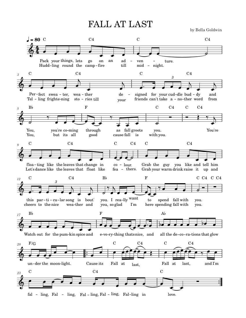 Fall at Last – Bella Goldwin Fall at Last Sheet music for Piano (Solo ...