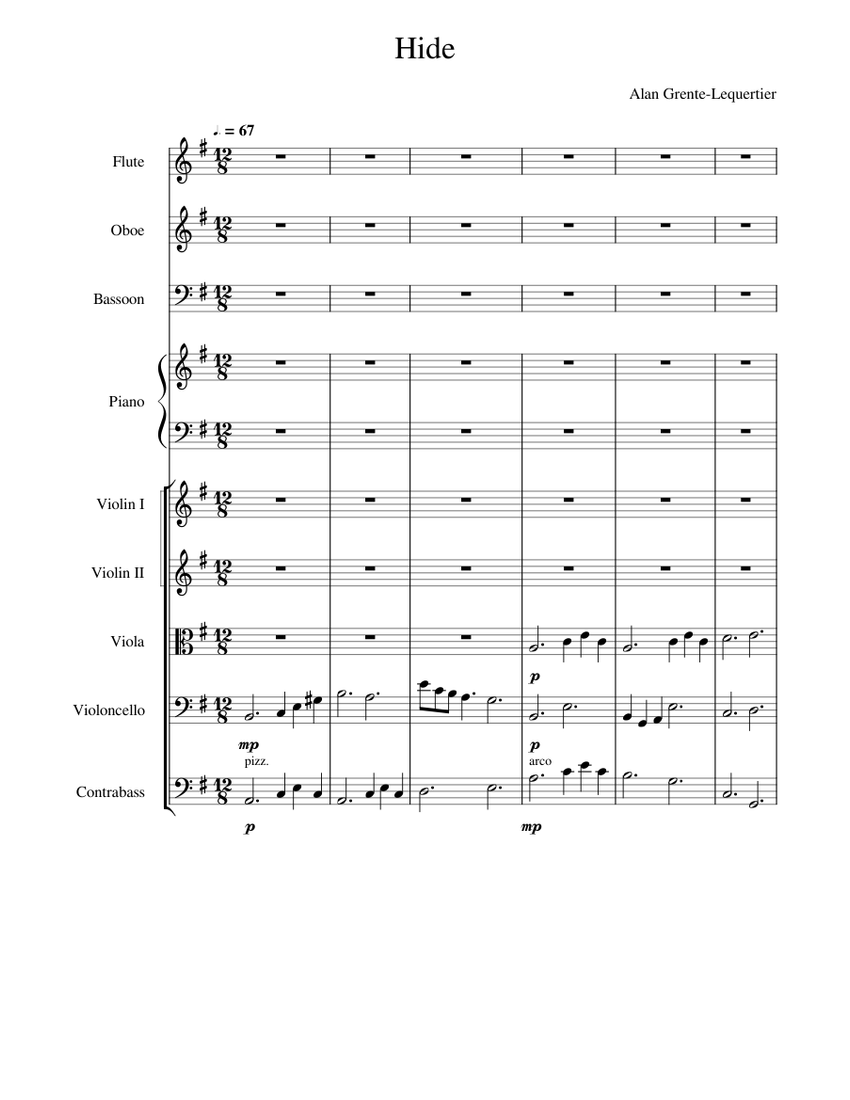 Hide Sheet music for Piano, Flute, Oboe, Bassoon & more instruments ...
