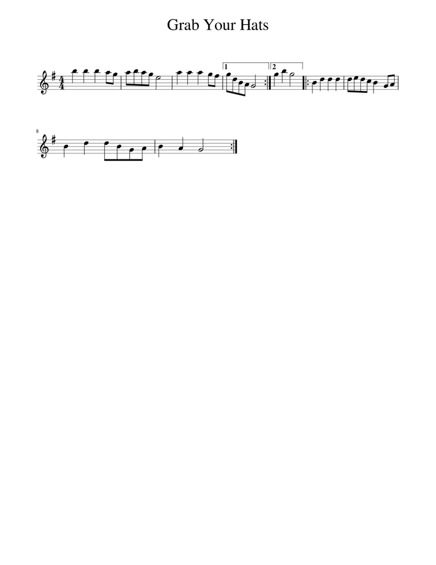 Grab Your Hats Sheet music for Piano (Solo) Easy | Musescore.com