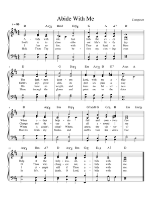 Play Official version of Abide with me sheet music by William Henry ...
