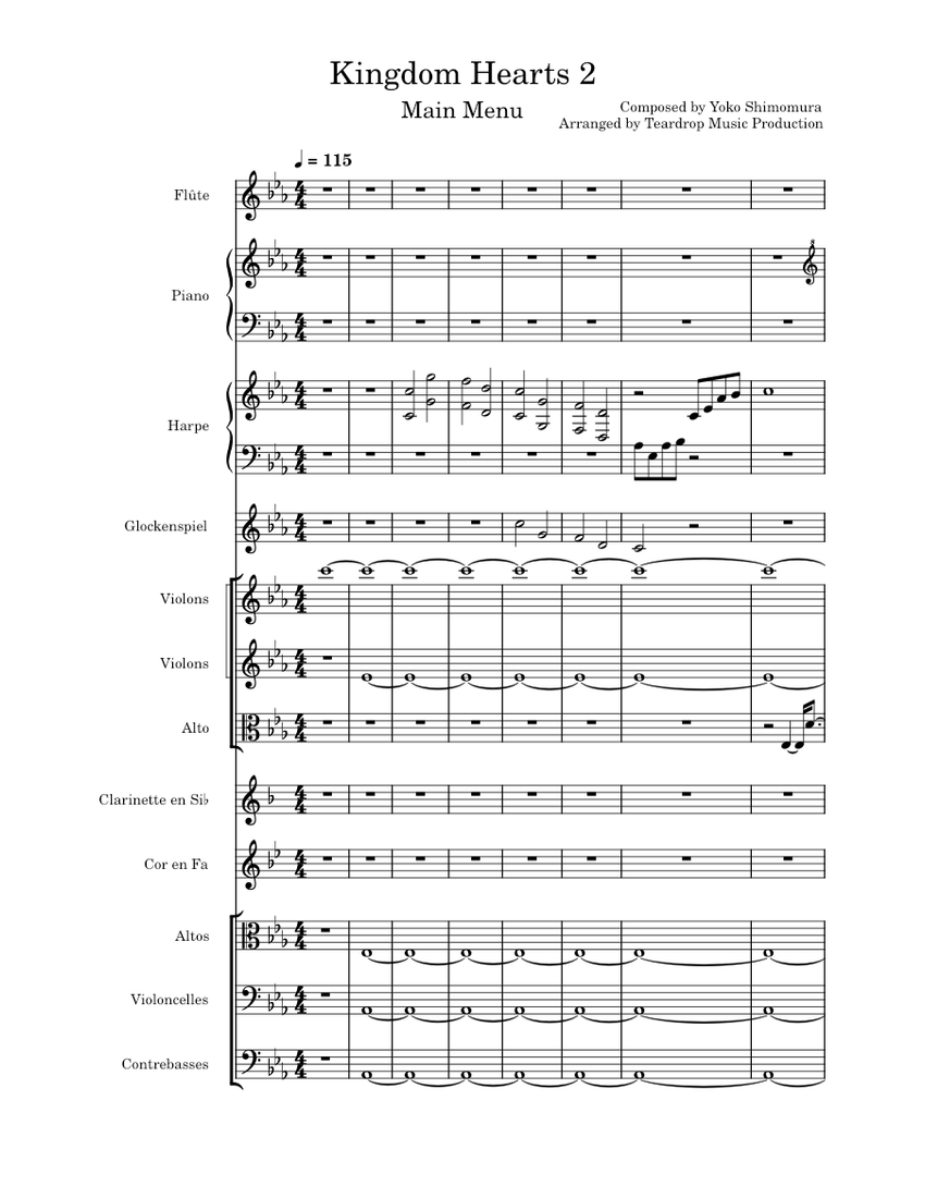 Dearly Beloved Kingdom Hearts 2 – Yoko Shimomura Dearly Beloved Kingdom Hearts 2 Sheet music for ...