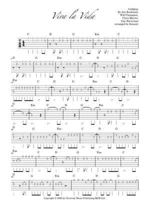 dont panic coldplay tab