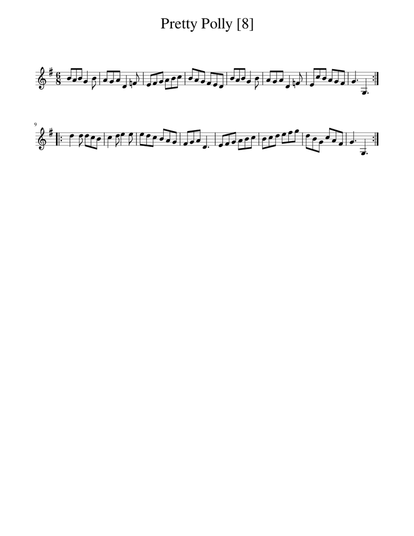 Pretty Polly Sheet music for Piano (Solo) Easy | Musescore.com