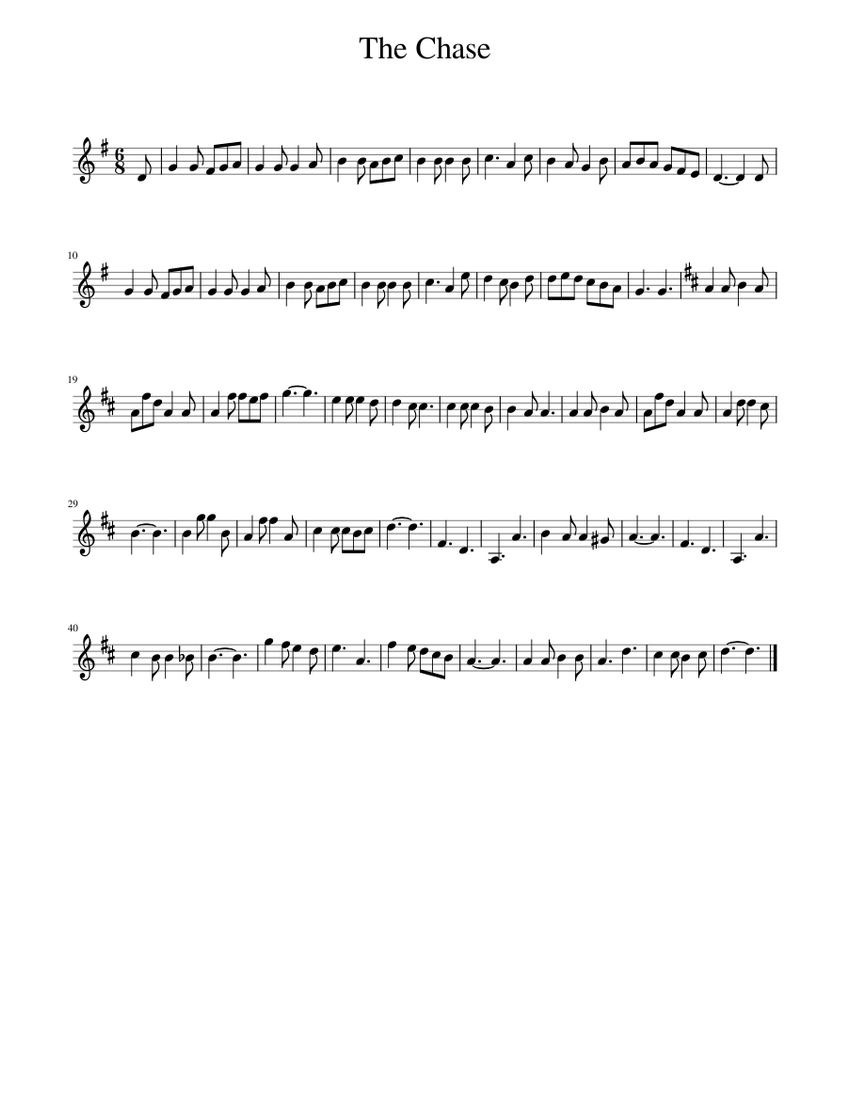 The Chase Sheet music for Piano (Solo) | Musescore.com