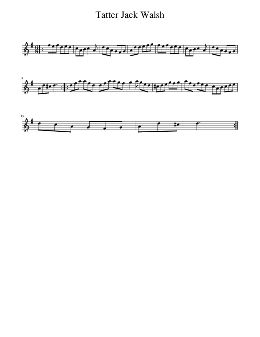 Tatter Jack Walsh Sheet music for Piano (Solo) Easy | Musescore.com
