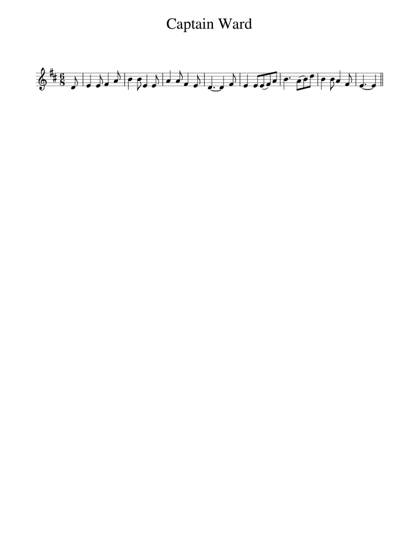 Captain Ward Sheet music for Piano (Solo) Easy | Musescore.com