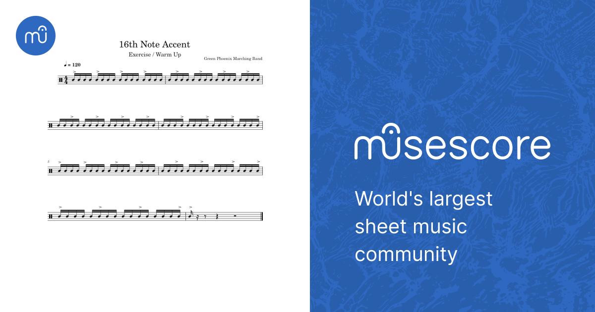 16th Note Accent Sheet music for Trumpet other (Marching Band ...