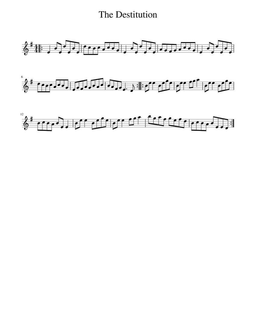 The Destitution Sheet music for Piano (Solo) Easy | Musescore.com