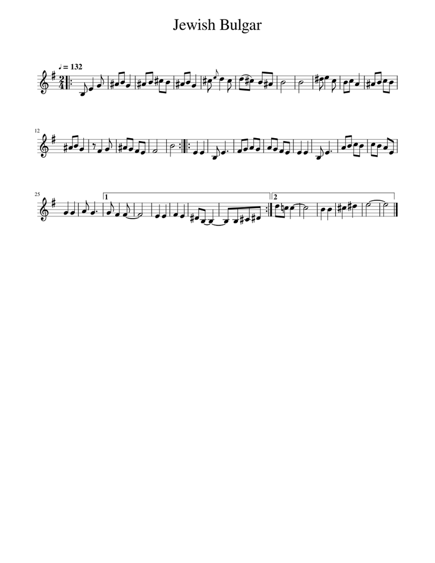 Jewish Bulgar Sheet music for Piano (Solo) Easy | Musescore.com