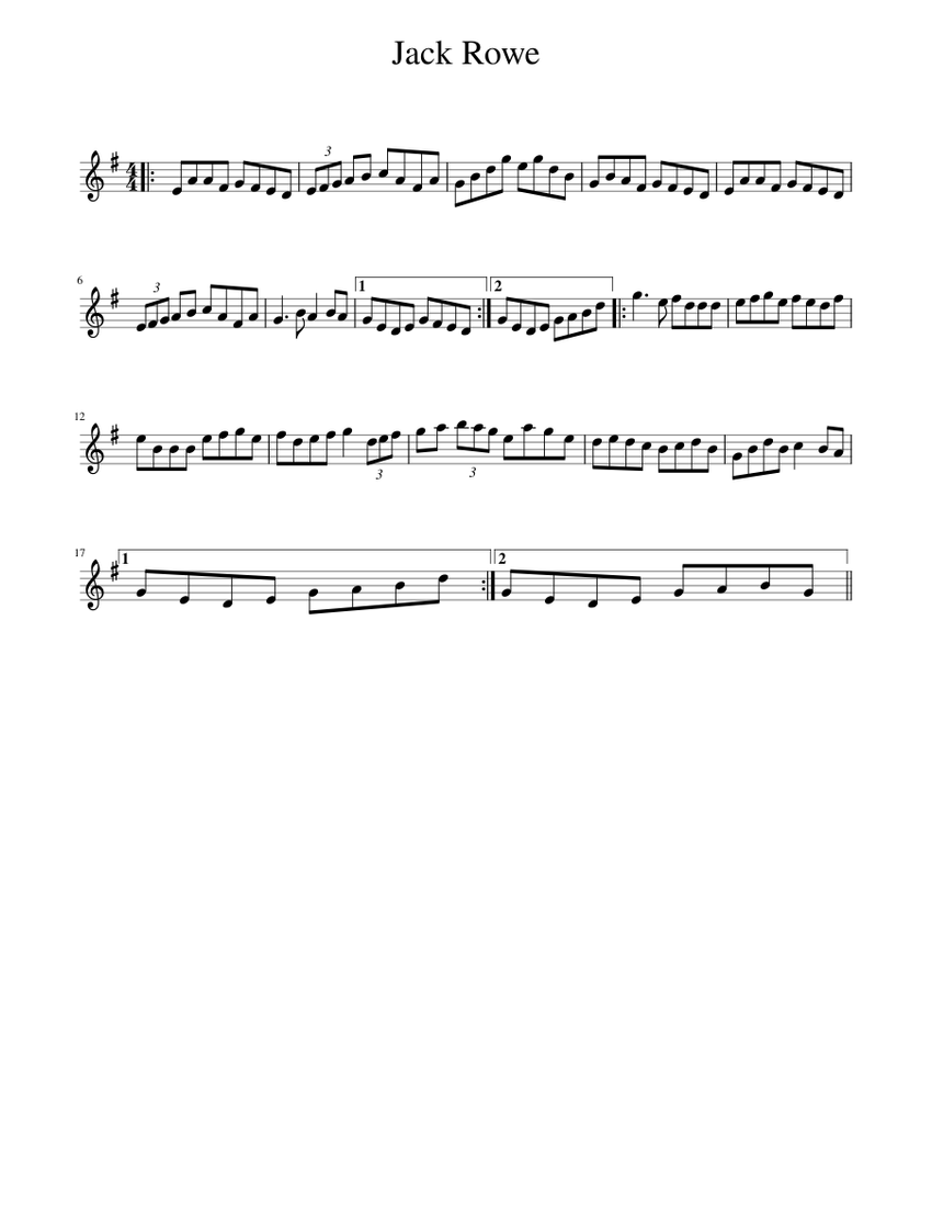 Jack Rowe Sheet music for Piano (Solo) Easy | Musescore.com