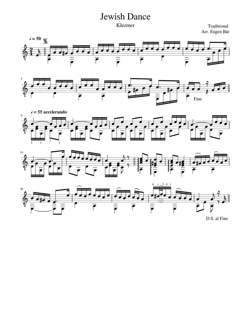 Jewish Dance Sheet music for Guitar (Solo) | Musescore.com