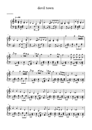 Play Official version of Devil town Sheet Music by cavetown for Piano ...