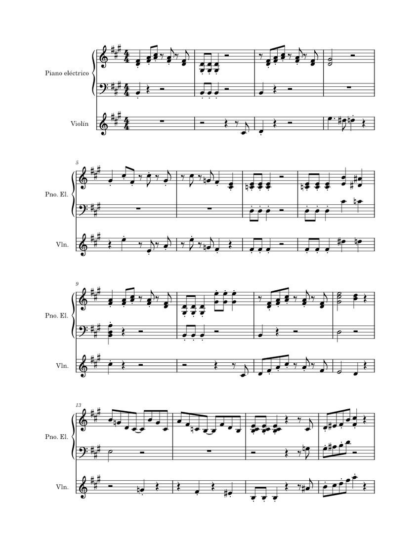 Nintendo - Mii Channel Song Sheet music for Piano, Violin (Solo ...