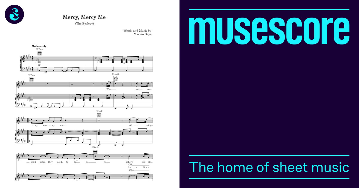 Mercy mercy me - Marvin Gaye Sheet Music with Chords for Piano ...