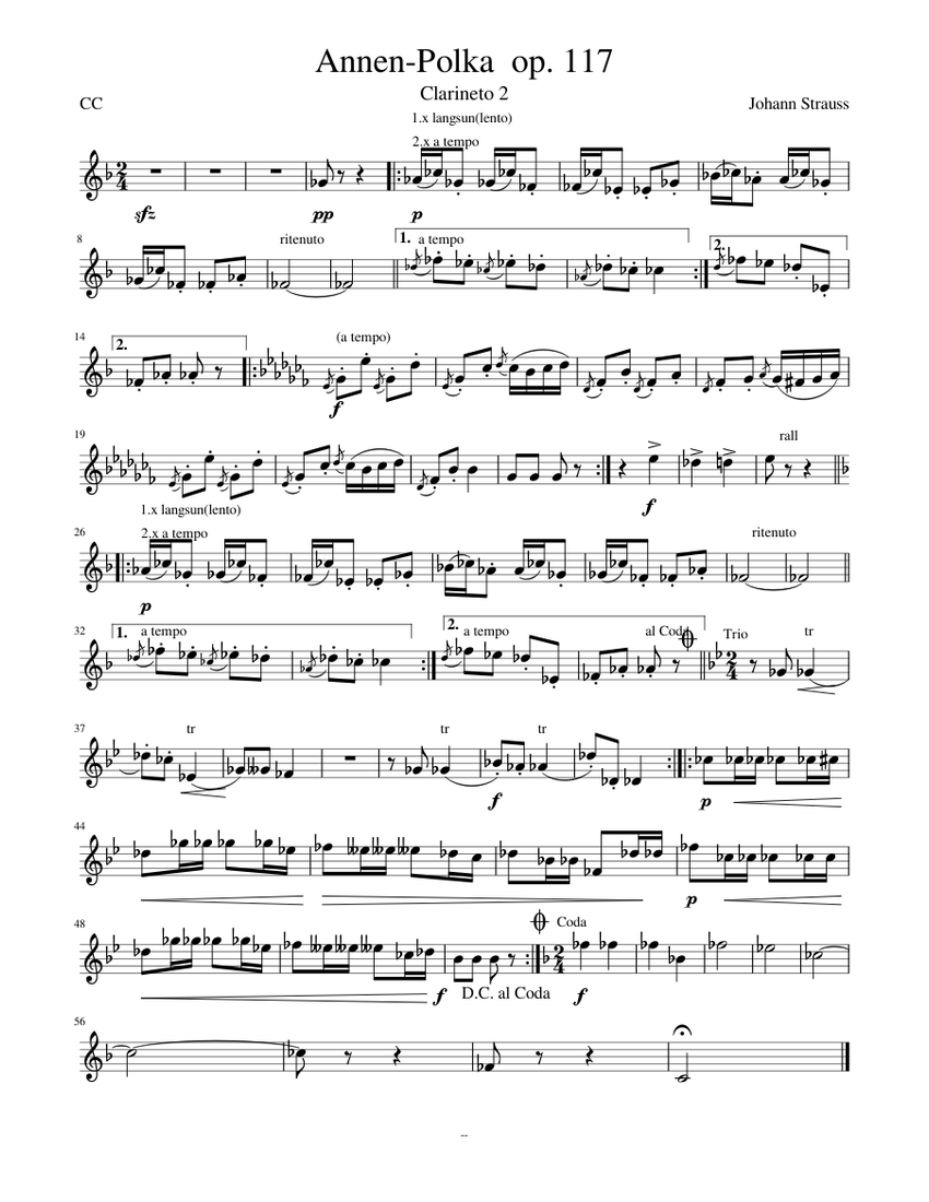 Annen Polka op 117 Sheet music for Piano (Solo) Easy | Musescore.com
