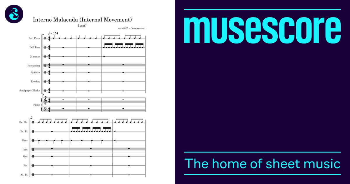 Interno Malacuda (Internal Movement) – vcxavcxa05 Sheet music for Piano ...