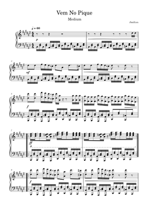 Play Official version of Vem Vem Sheet Music by Jmilton for Piano ...