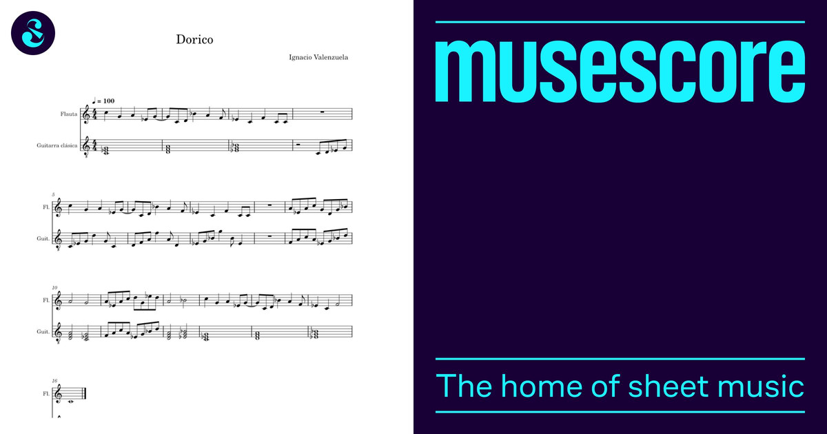 Dorico Sheet Music for Flute, Guitar (Mixed Duet) | MuseScore.com