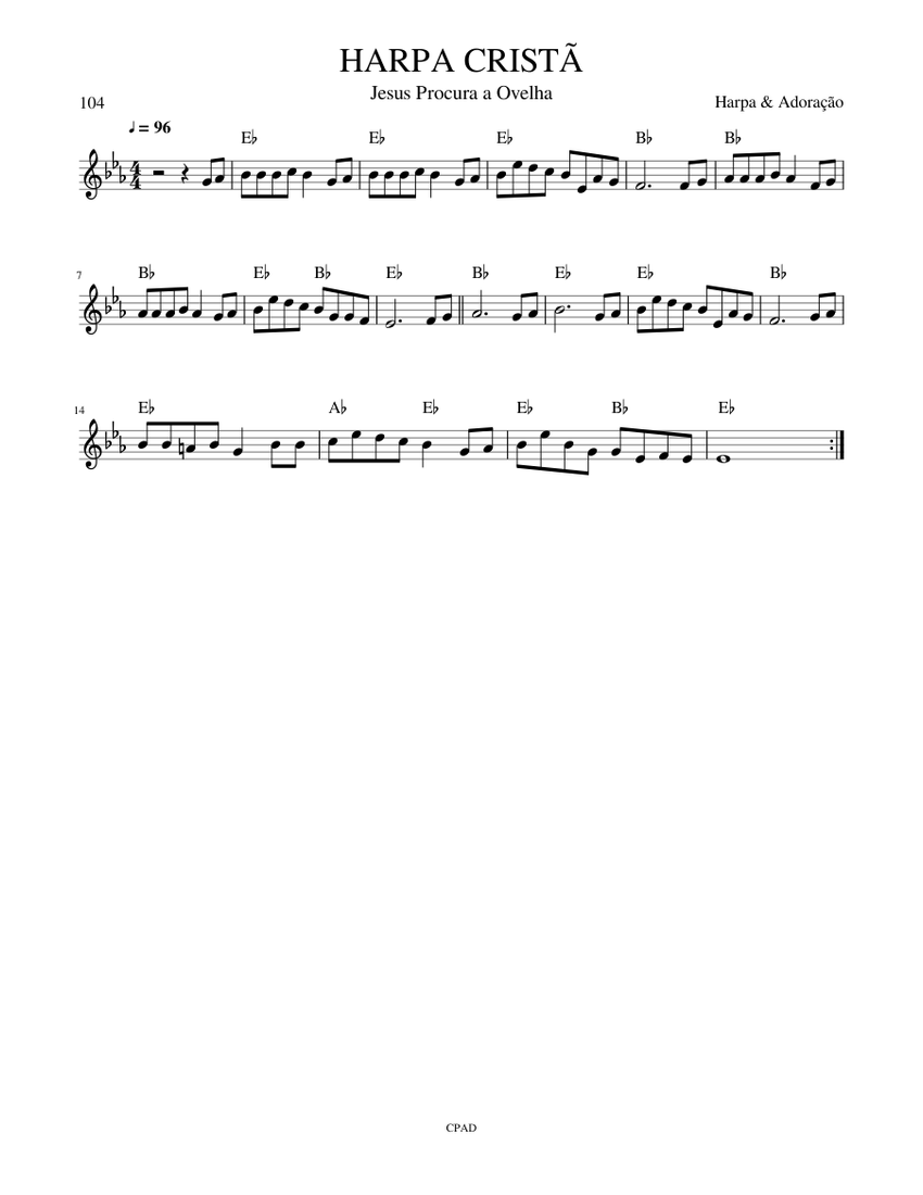 HARPA CRISTÃ Sheet Music for Piano (Solo) easy | MuseScore.com