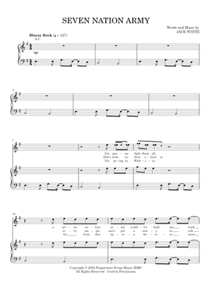 Play Official version of Seven nation army Sheet Music by The White ...