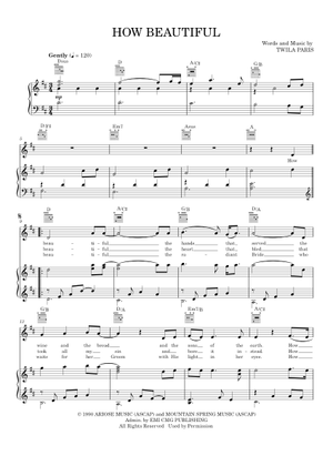 Play Official version of How beautiful Sheet Music by Twila Paris for ...