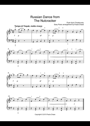 Russian Dance "Trepak" from "The Nutcracker" - P I Tchaikovsky Sheet ...