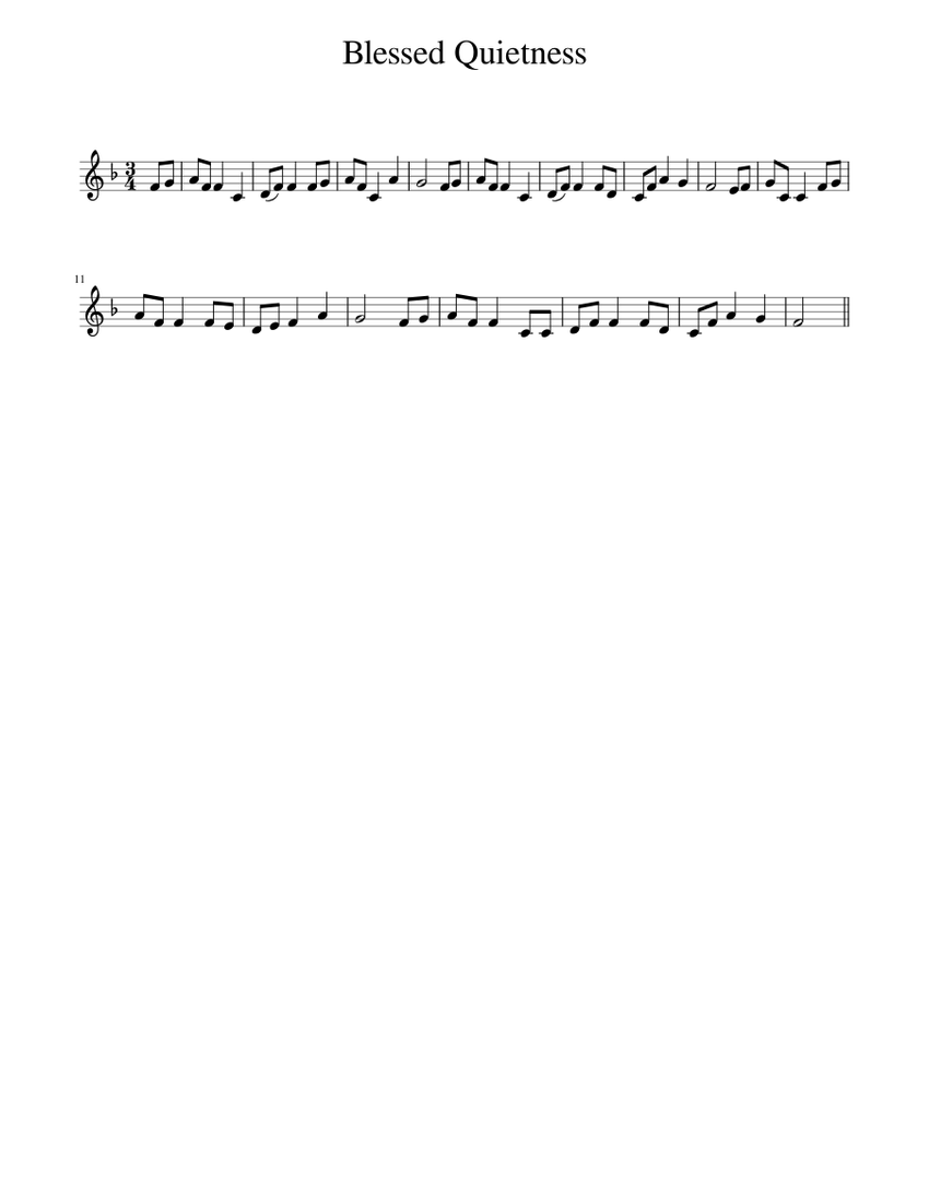 Blessed Quietness Sheet music for Piano (Solo) Easy | Musescore.com
