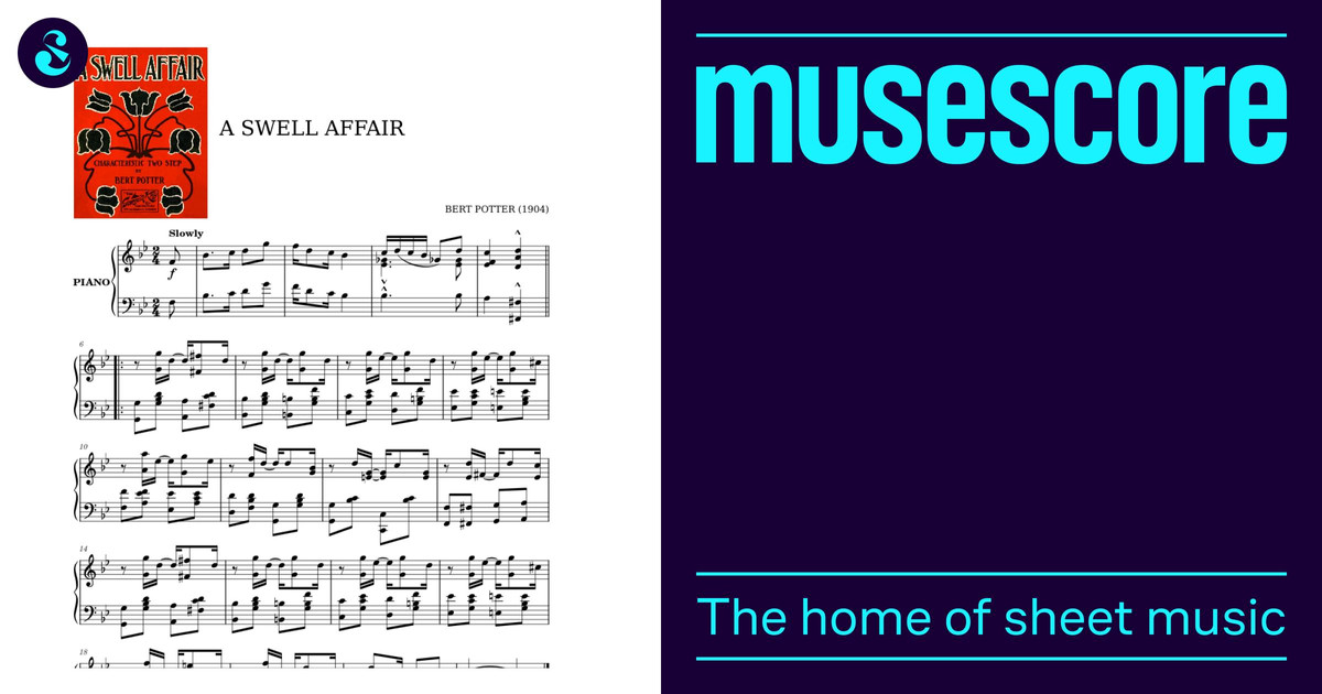 A Swell Affair by Bert Potter (1904) Sheet Music for Piano (Solo ...